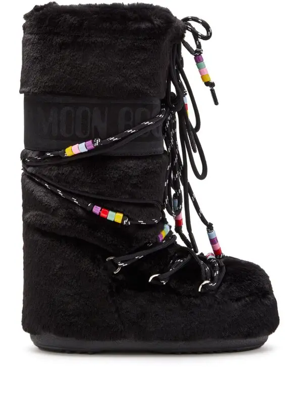 Moon Boot Icon Faux-fur Snow Boots - Black