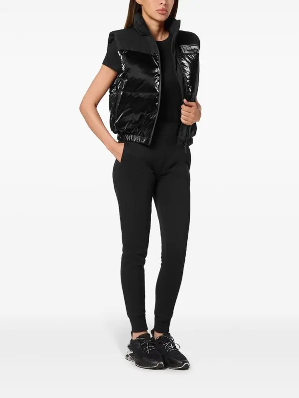 PLEIN SPORT Logo-print Quilted Gilet