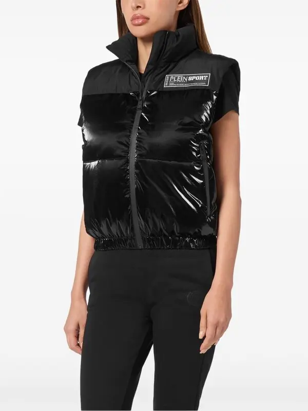 PLEIN SPORT Logo-print Quilted Gilet