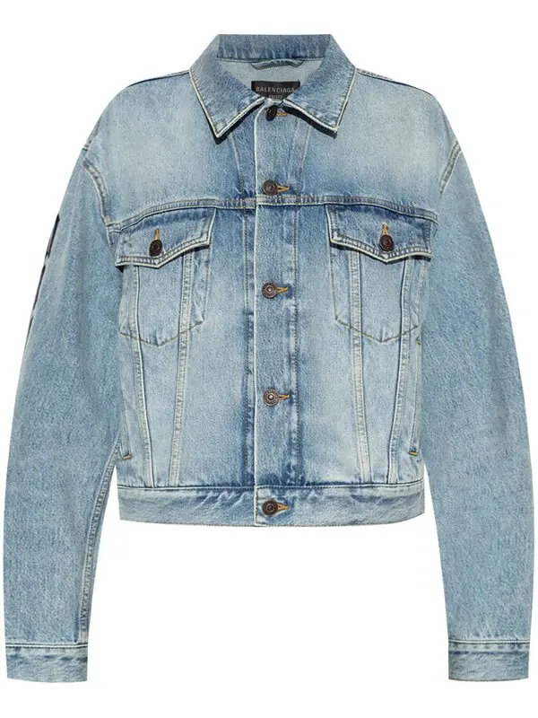 Balenciaga Washed Denim Trucker Jacket