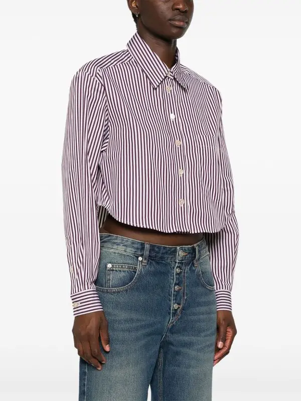 Isabel Marant Étoile Fleora Striped Cotton Poplin Shirt - Neutrals