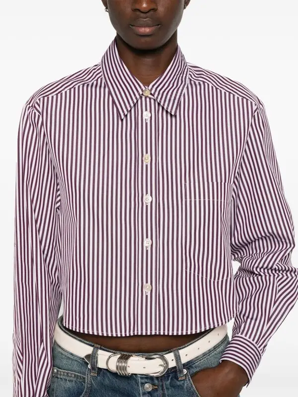 Isabel Marant Étoile Fleora Striped Cotton Poplin Shirt - Neutrals
