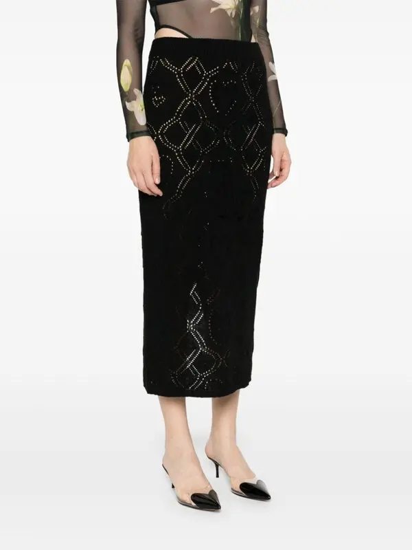 TWINSET Pointelle-knit Skirt