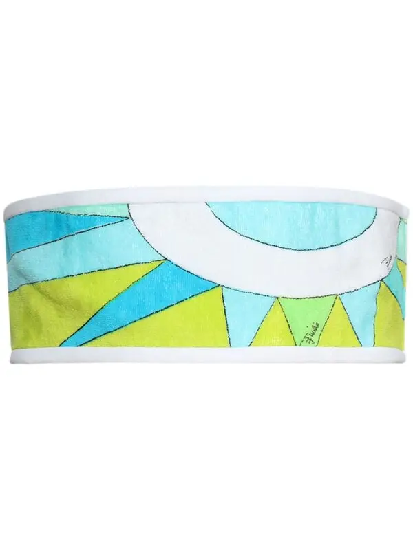 Emilio Pucci Cigni-print Bandeau Top