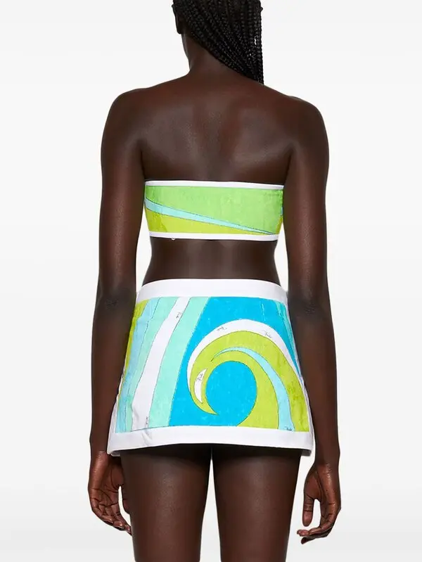 Emilio Pucci Cigni-print Bandeau Top