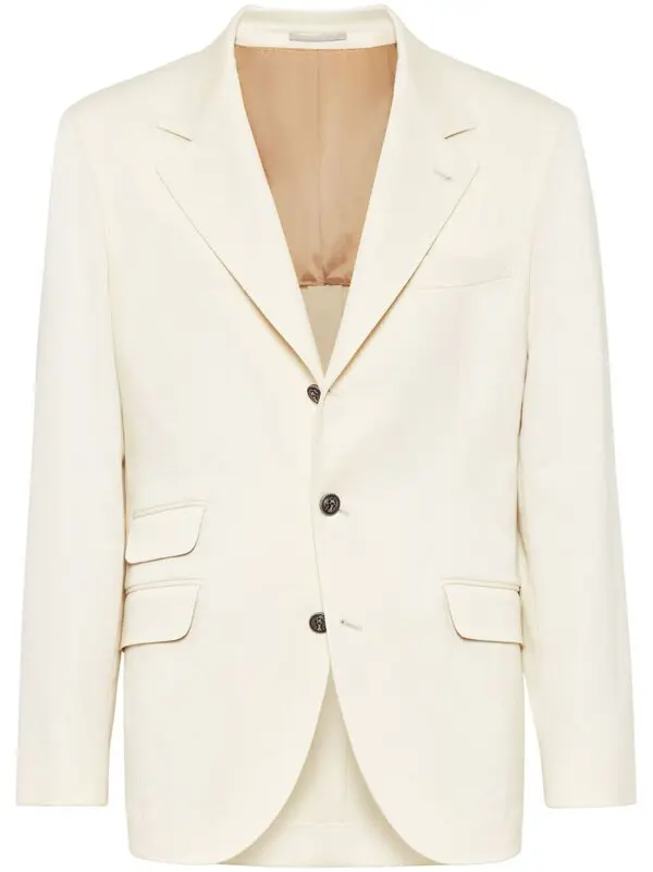 Brunello Cucinelli Notched-lapel Cashmere Blazer - Neutrals