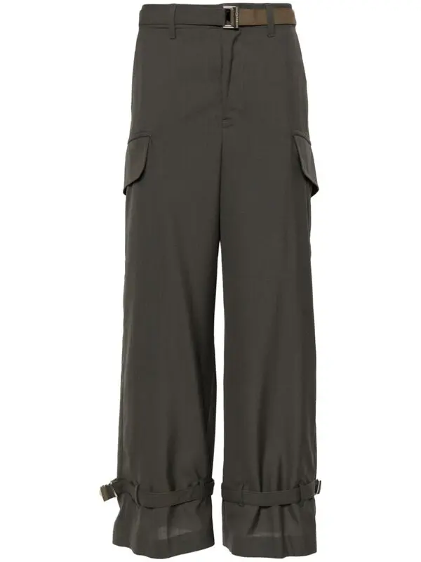 Sacai Wide-leg Cargo Trousers
