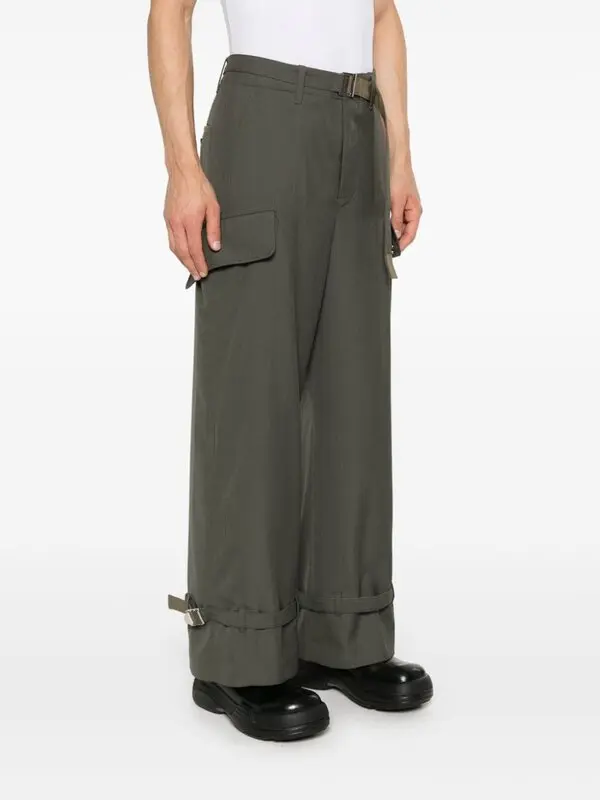 Sacai Wide-leg Cargo Trousers