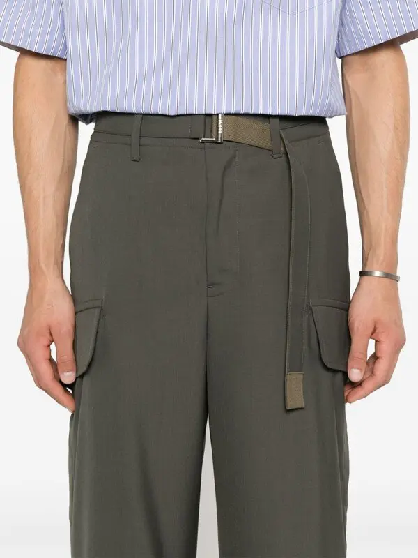 Sacai Wide-leg Cargo Trousers
