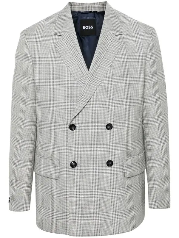 BOSS Tartan-check Blazer