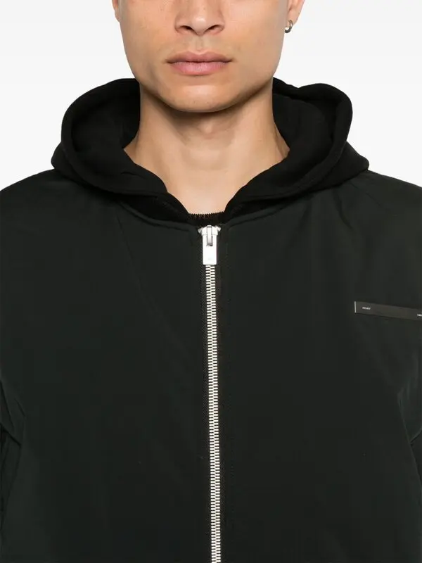 Heliot Emil Logo-Plaque Bomber Jacket In Black - 12% Off