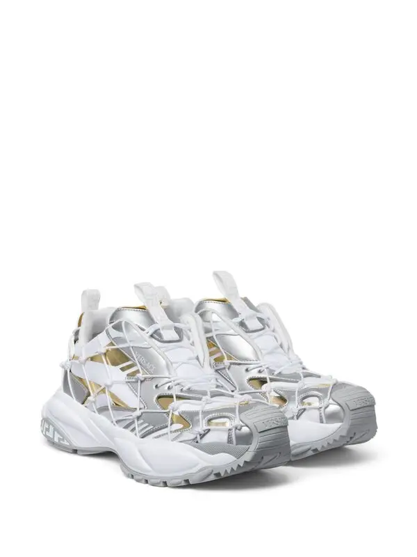 Versace Trigreca Low-Top Sneakers - White - 64% Off  display picture 3