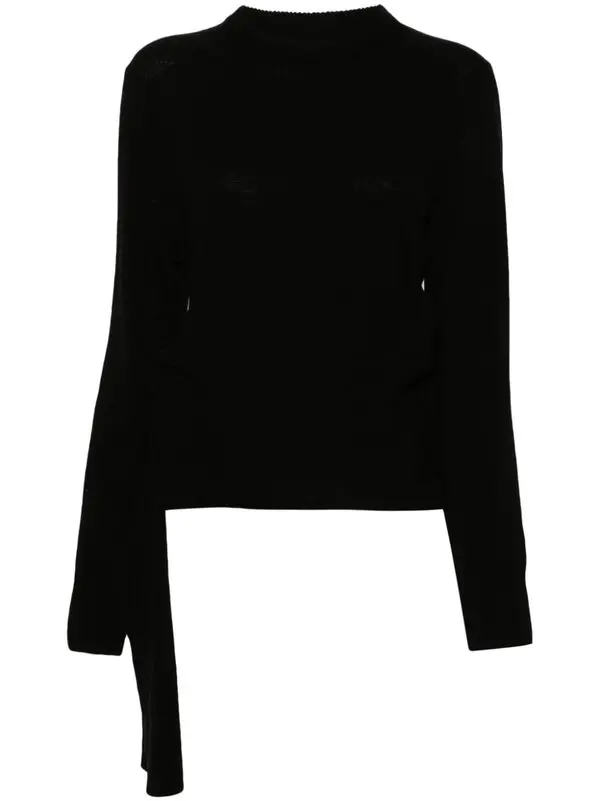 MAISON MARGIELA Single-stitch Logo Sweater - Black