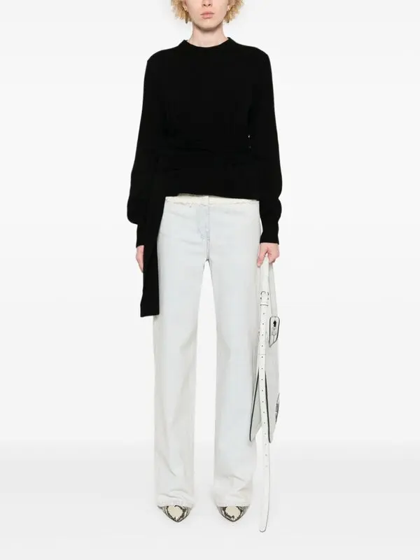 MAISON MARGIELA Single-stitch Logo Sweater - Black