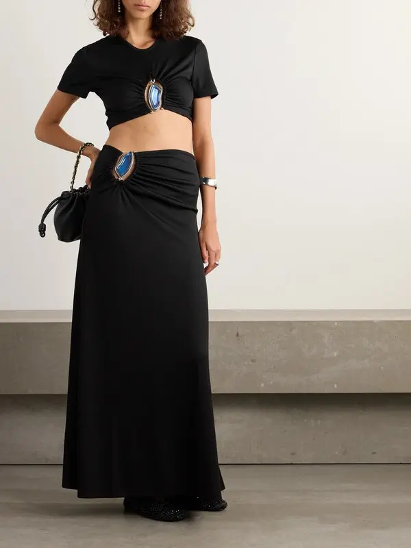 Christopher Esber Moodstone Embellished Maxi Skirt