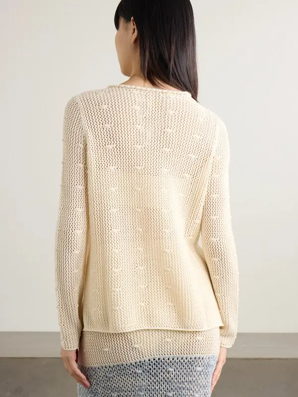 Escvdo Litoral Open-knit Cotton Top