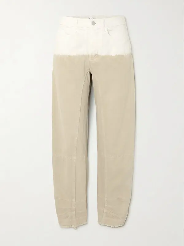 JIL SANDER Dégradé Frayed Straight-leg Jeans