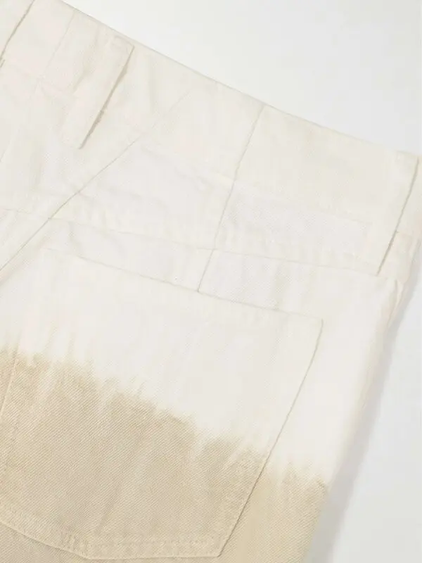 JIL SANDER Dégradé Frayed Straight-leg Jeans - Light Brown