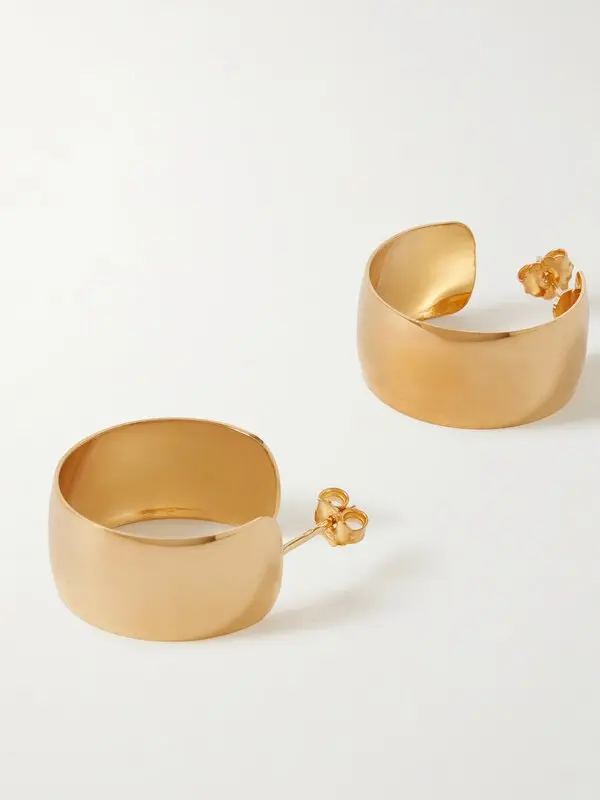 LOREN STEWART Midi Dome Vermeil Hoop Earrings