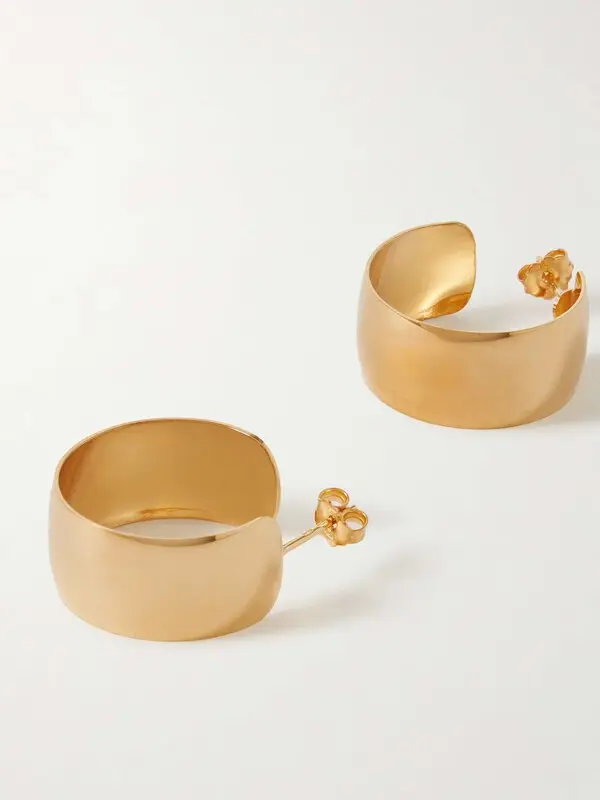 LOREN STEWART Midi Dome Vermeil Hoop Earrings
