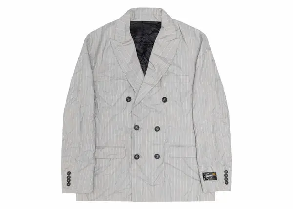 StÜssy Striped Double-breasted Blazer