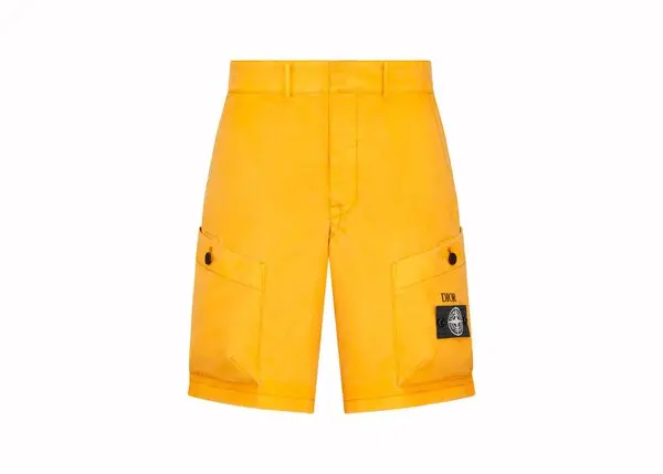 Dior X Stone Island Cottonblend Satin Bermuda Shorts