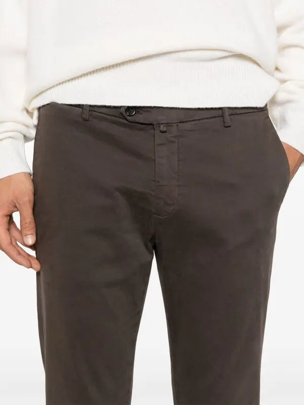 BRIGLIA 1949 Cotton Chino Trousers - Brown