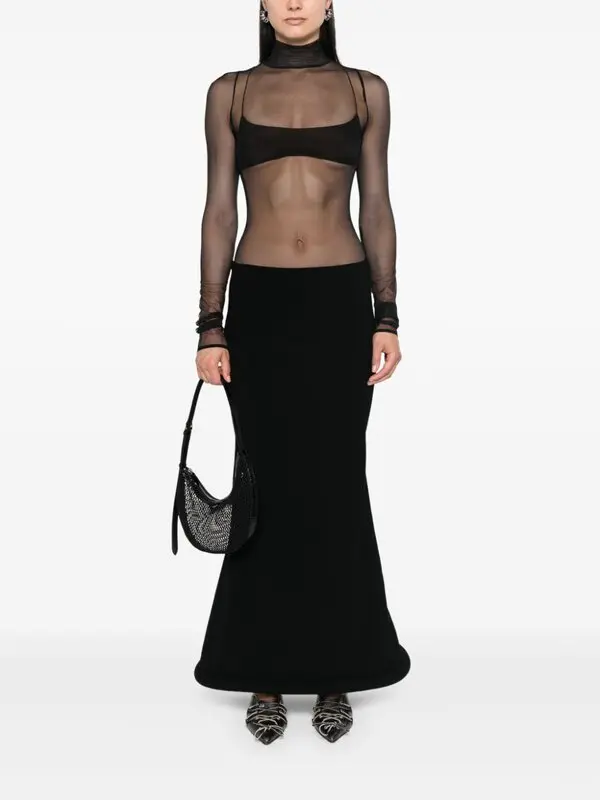 JEAN PAUL GAULTIER 3d Knitted Maxi Skirt
