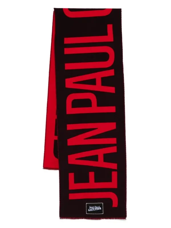 Jean Paul Gaultier Logo-print Scarf - Red