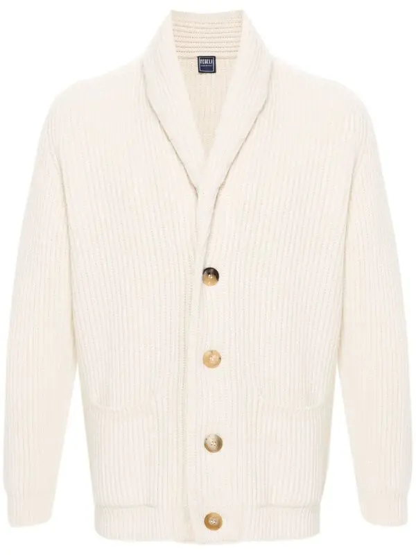 Fedeli Terminillo Cardigan - White