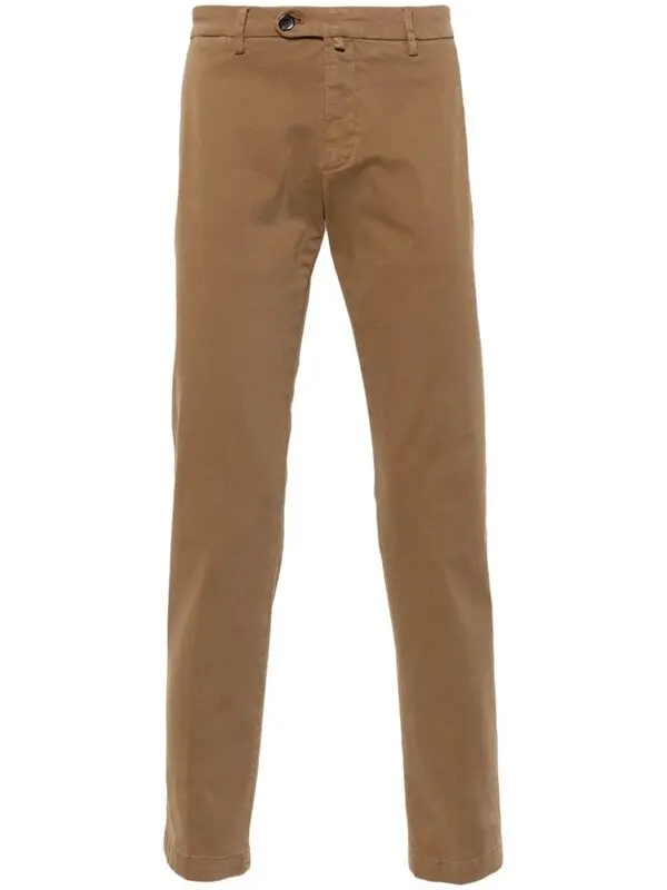 BRIGLIA 1949 Cotton Chino Trousers - Brown