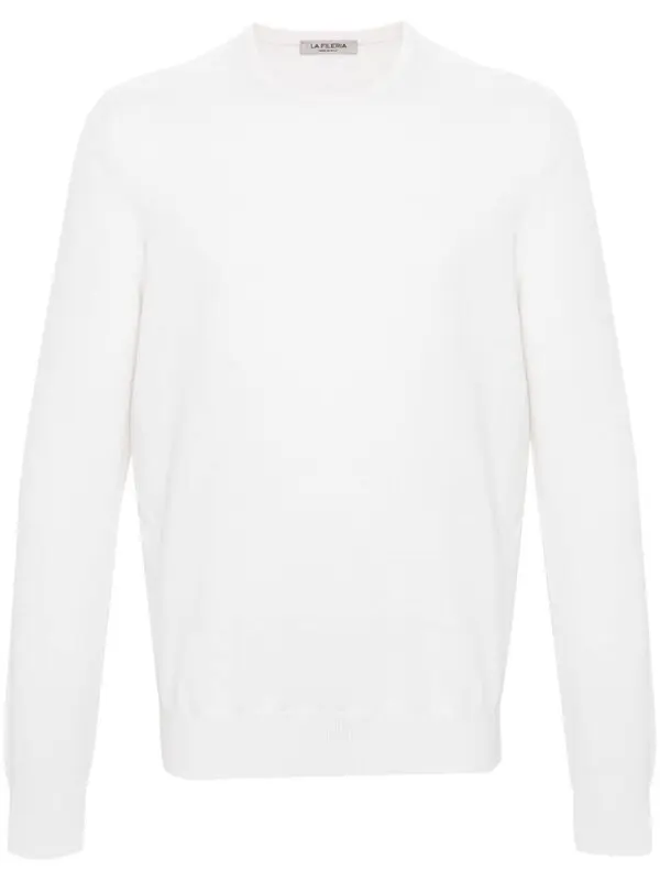 FILERIA Fine-knit Cashmere Sweater - White