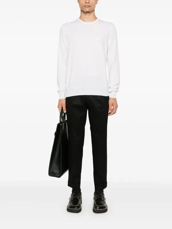 FILERIA Fine-knit Cashmere Sweater - White