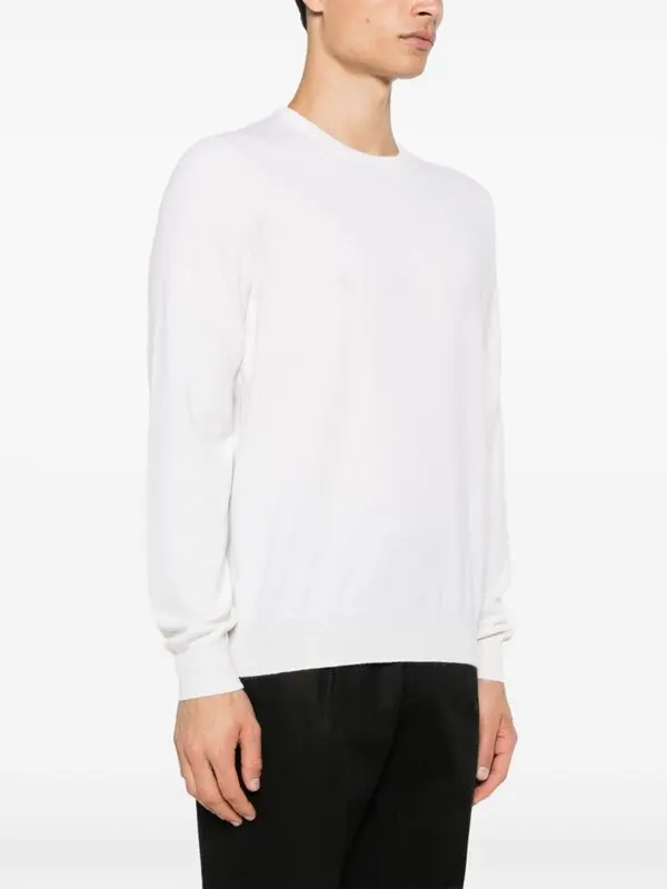FILERIA Fine-knit Cashmere Sweater - White