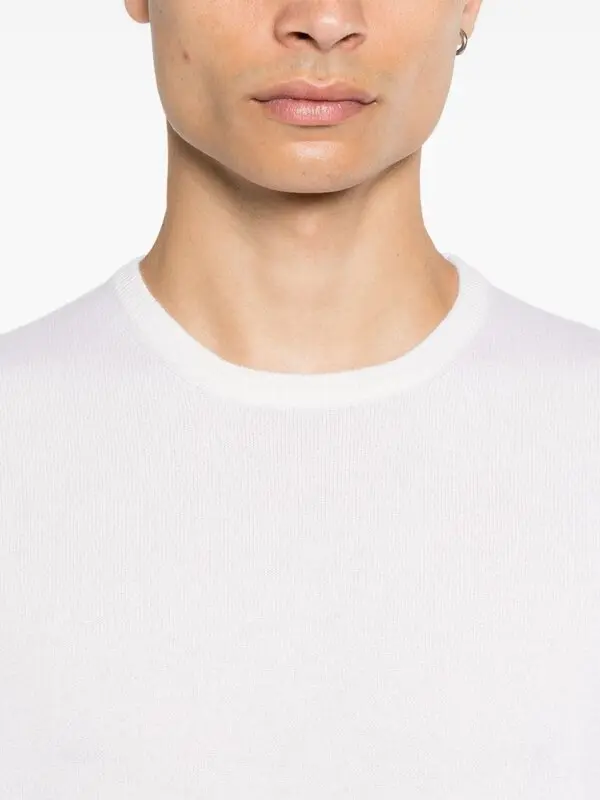 FILERIA Fine-knit Cashmere Sweater - White