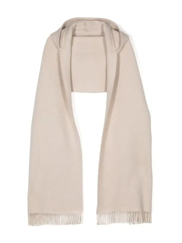 Brunello Cucinelli Knitted Hooded Scarf - Neutrals