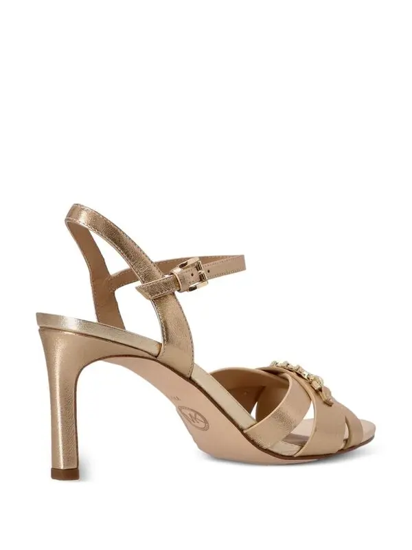 Michael Kors 75mm Tiffanie Sandals Gold 30% Off Editorialist