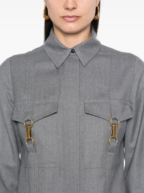 Stella McCartney Clasp-embellished Wool Shirt
