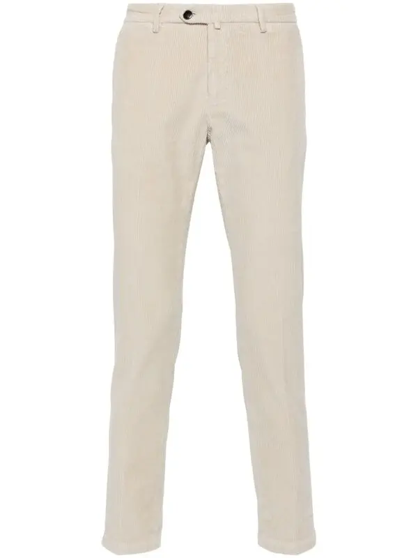 BRIGLIA 1949 Corduroy Slim Fit Chino Trousers - Neutrals