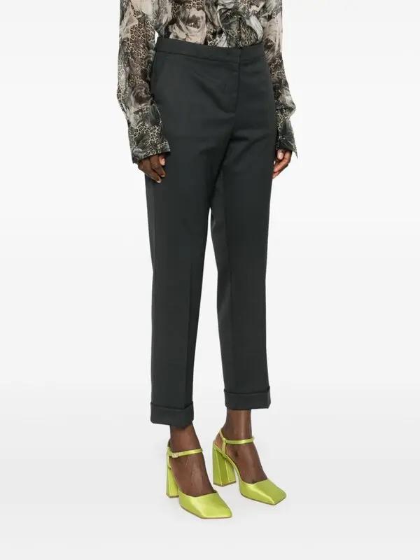 Etro Cropped Wool Trousers - Grey