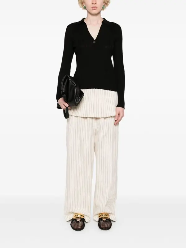 Vince Snap Polo Sweater - Black