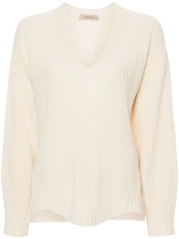 TWINSET Ribbed Knit Sweater