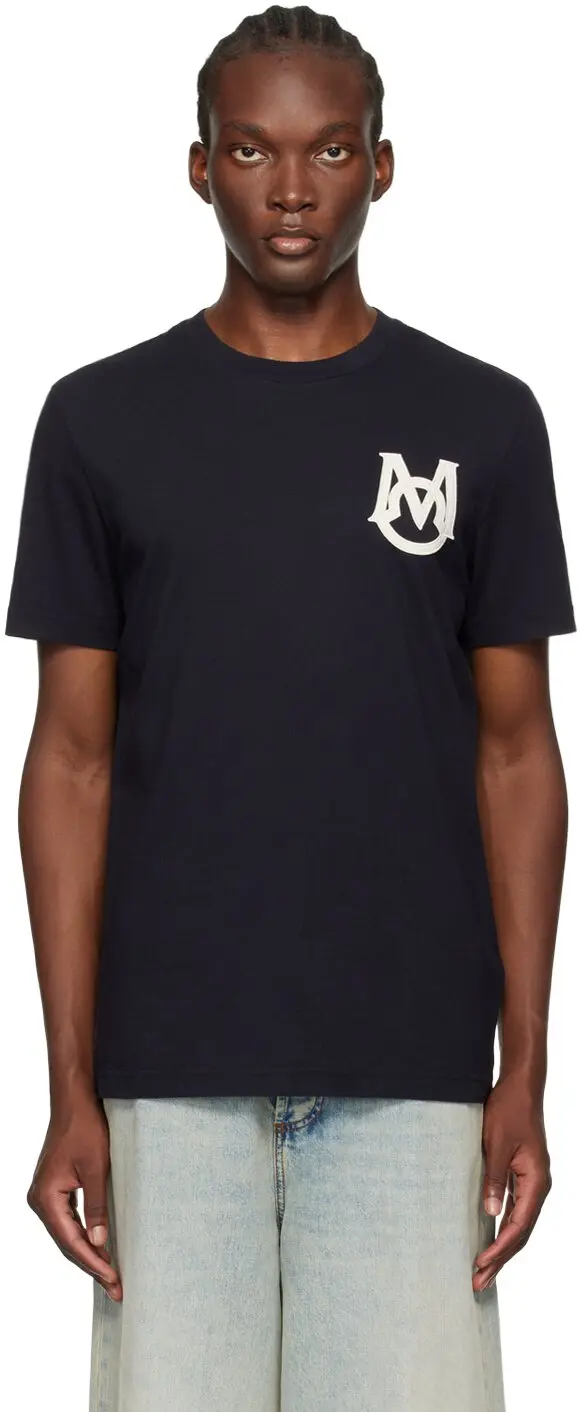 Moncler Navy Monogram T-shirt - 778 - Dark Navy Blue