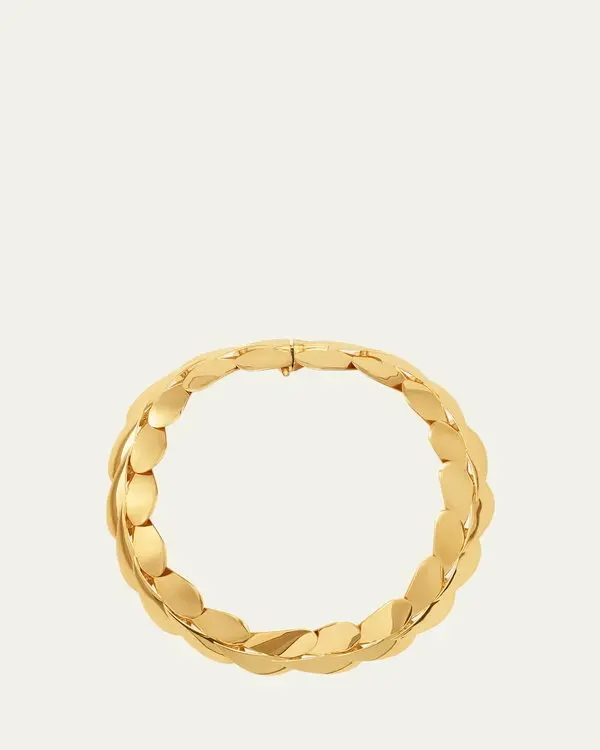 Alaïa Goldtone Layered Leaf Collar Necklace