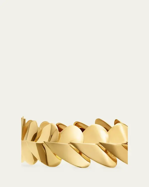 Alaïa Goldtone Layered Leaf Collar Necklace