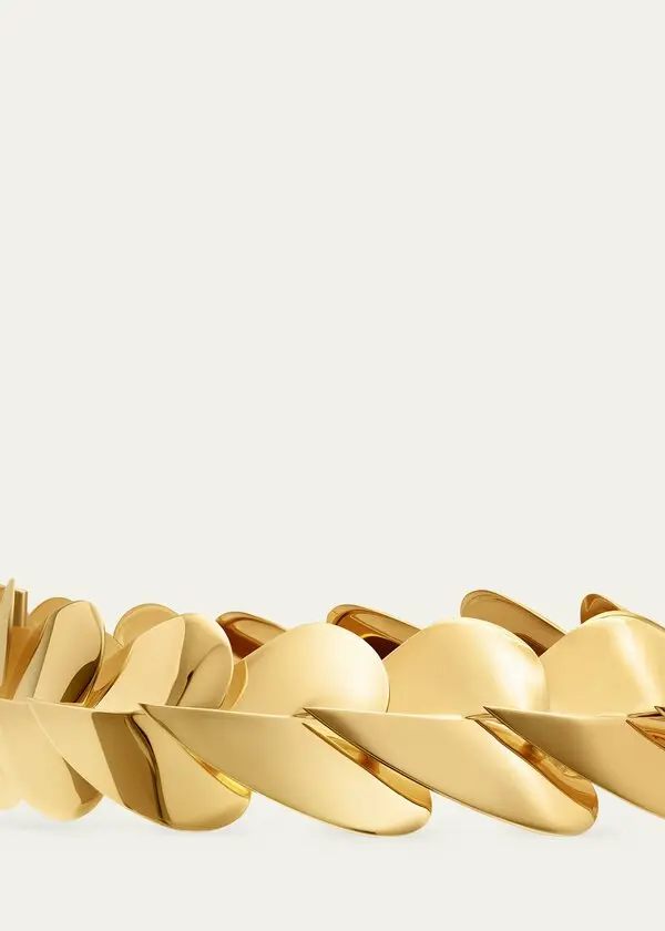 Alaïa Goldtone Layered Leaf Collar Necklace