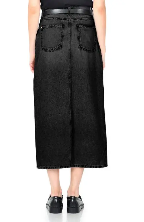 MODERN AMERICAN Maxine Midi Skirt - Bern Black