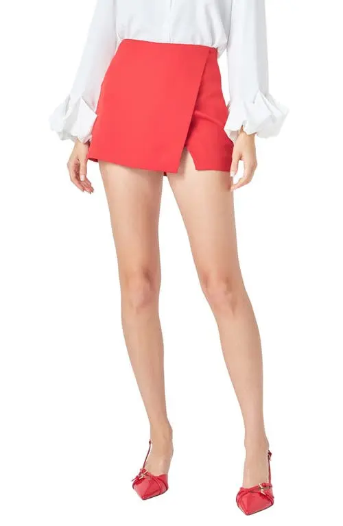 Endless Rose Wrap Skort - Red