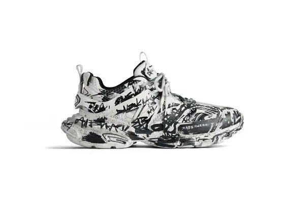 Balenciaga Track Graffiti Sneakers - White/black