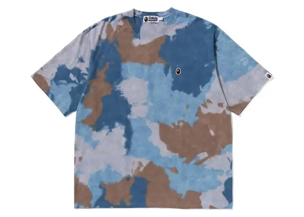 A BATHING APE Chusen One Point Relaxed Fit Tee Shirt - Blue